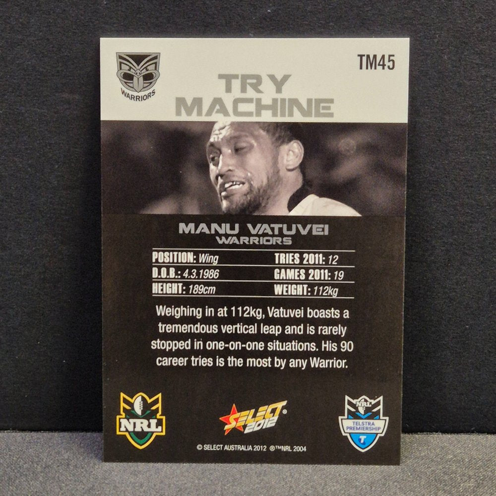 2012 NRL Champions - Try Machine - TM45 - Manu Vatuvei