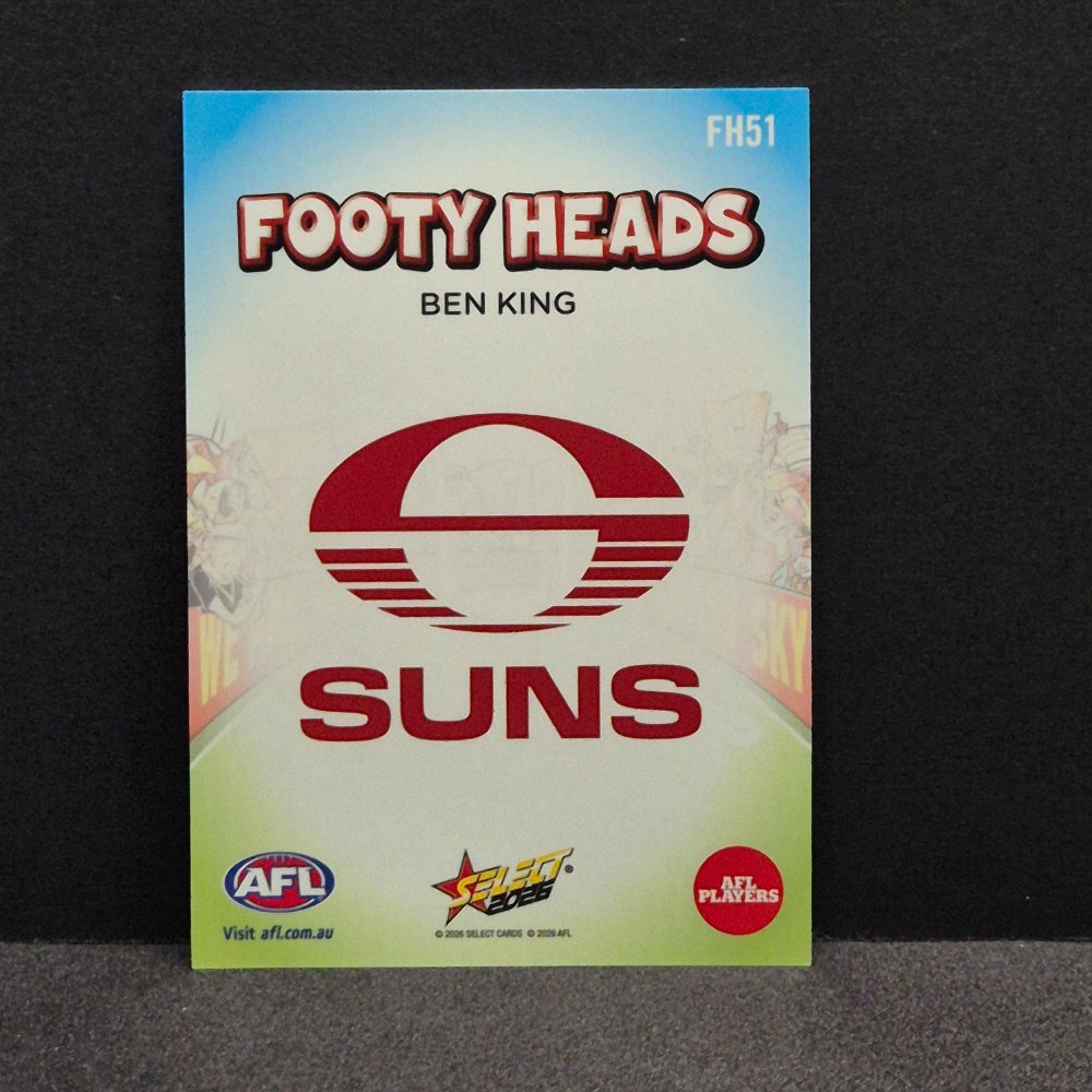 2026 AFL Footy Stars - Footy Heads - FH51 - Ben King