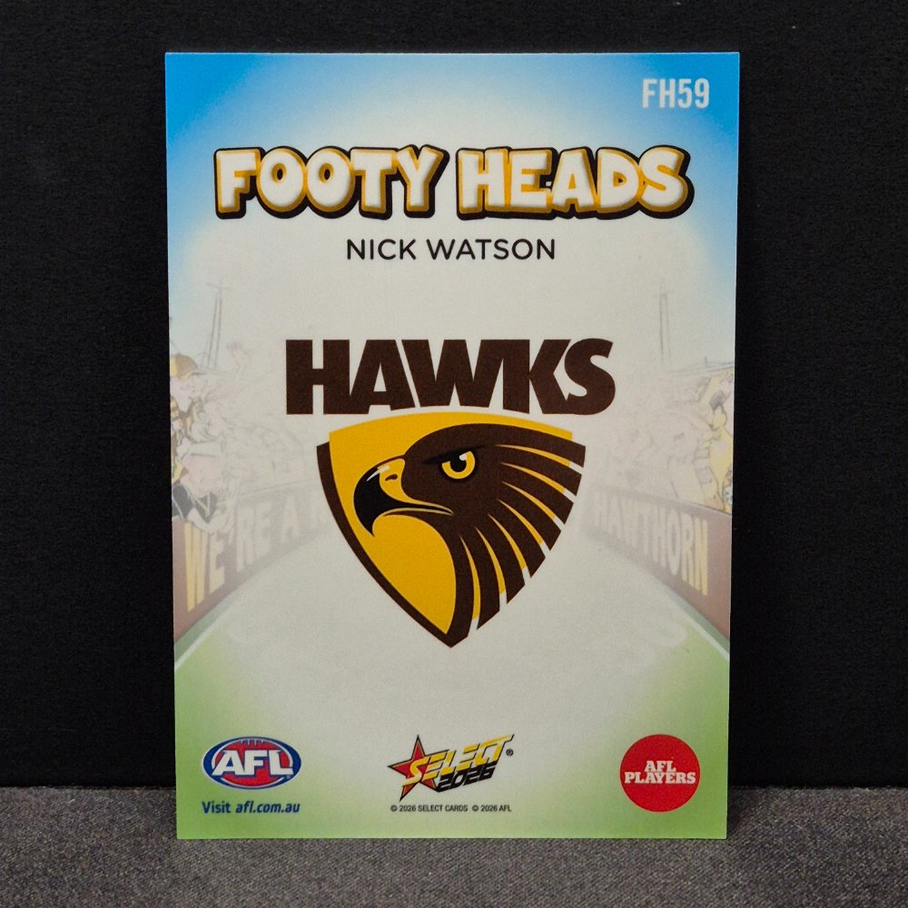 2026 AFL Footy Stars - Footy Heads - FH59 - Nick Watson